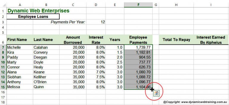 The PMT Function in Excel - Dynamic Web Training Blog