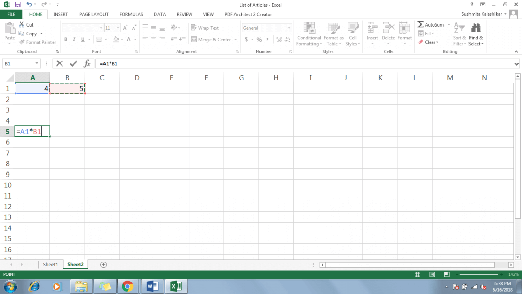 How to Create a Formula in Excel 2016 - Dynamic Web Training