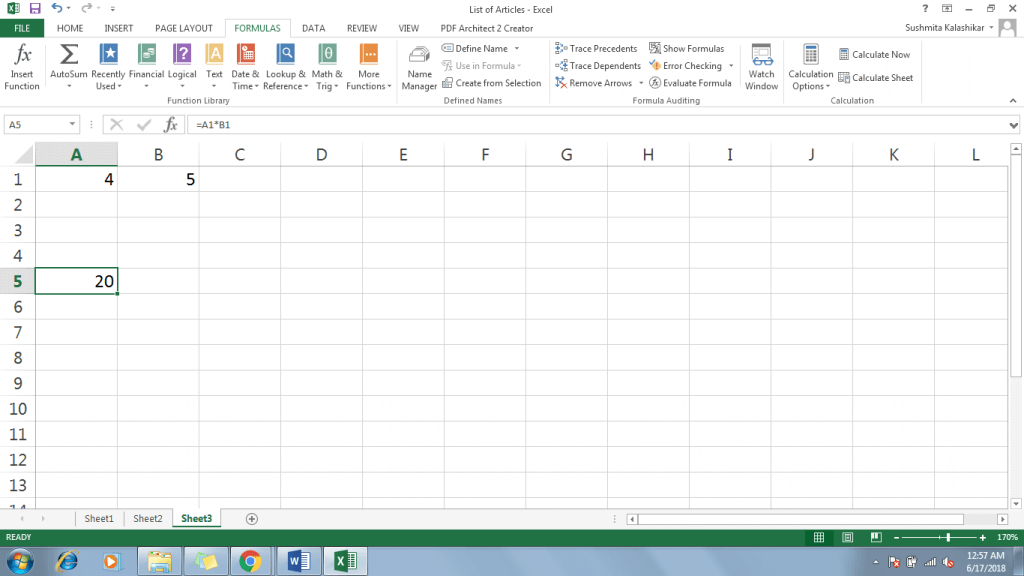 How to Create a Formula in Excel 2016 - Dynamic Web Training