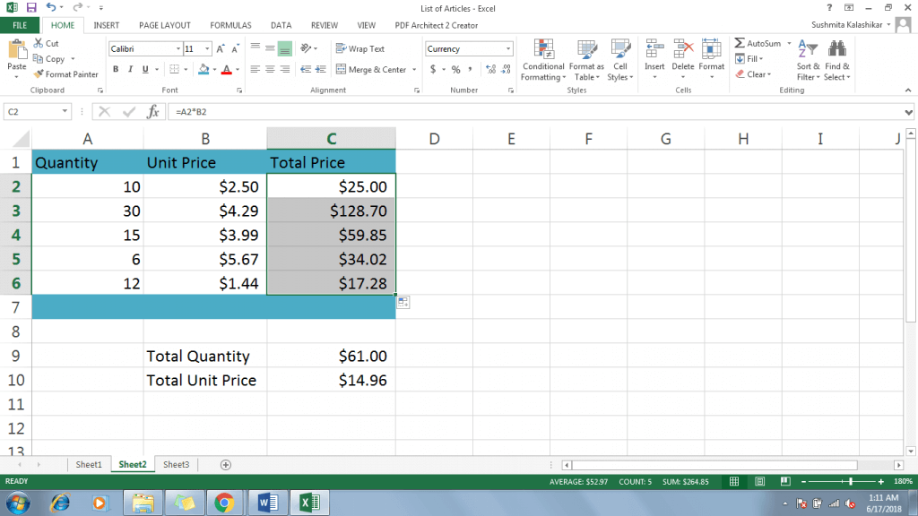 How to Create a Formula in Excel 2016 - Dynamic Web Training