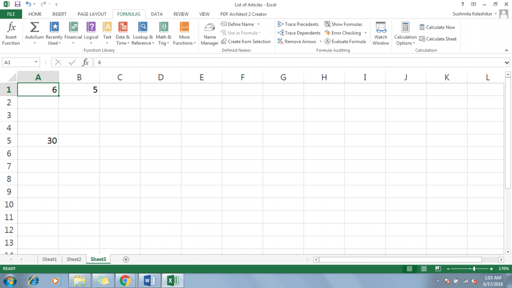 How to Create a Formula in Excel 2016 - Dynamic Web Training