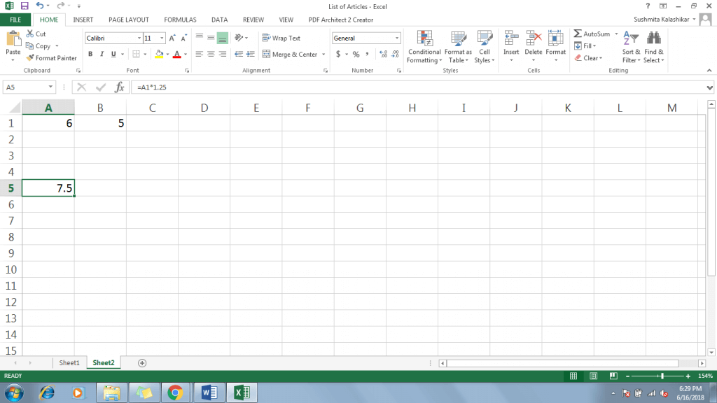 How to Create a Formula in Excel 2016 - Dynamic Web Training